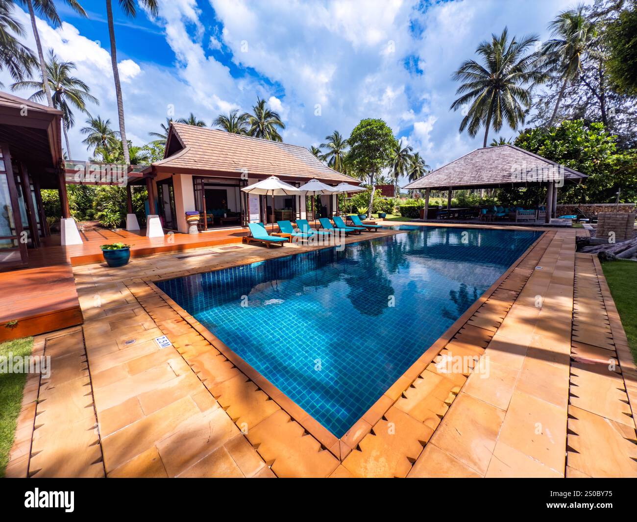 South Samui views with beach villas, in koh Samui, Thailand Stock Photo ...