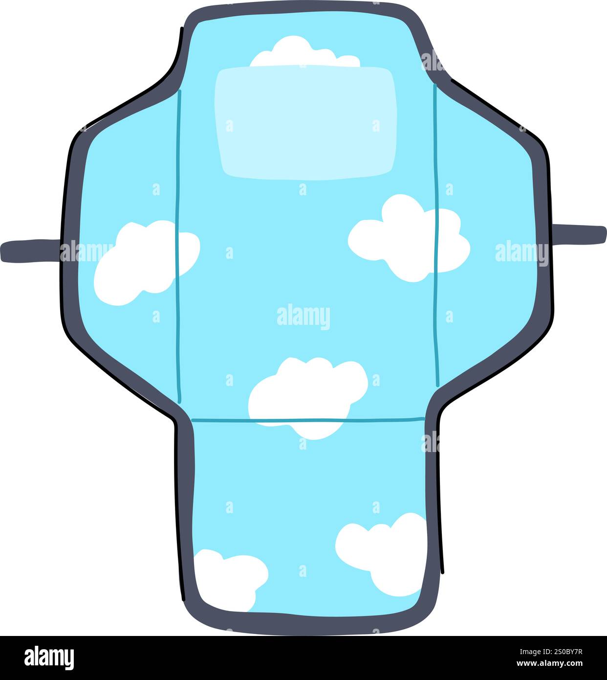 nursery changing pad cartoon vector illustration Stock Vector Image ...