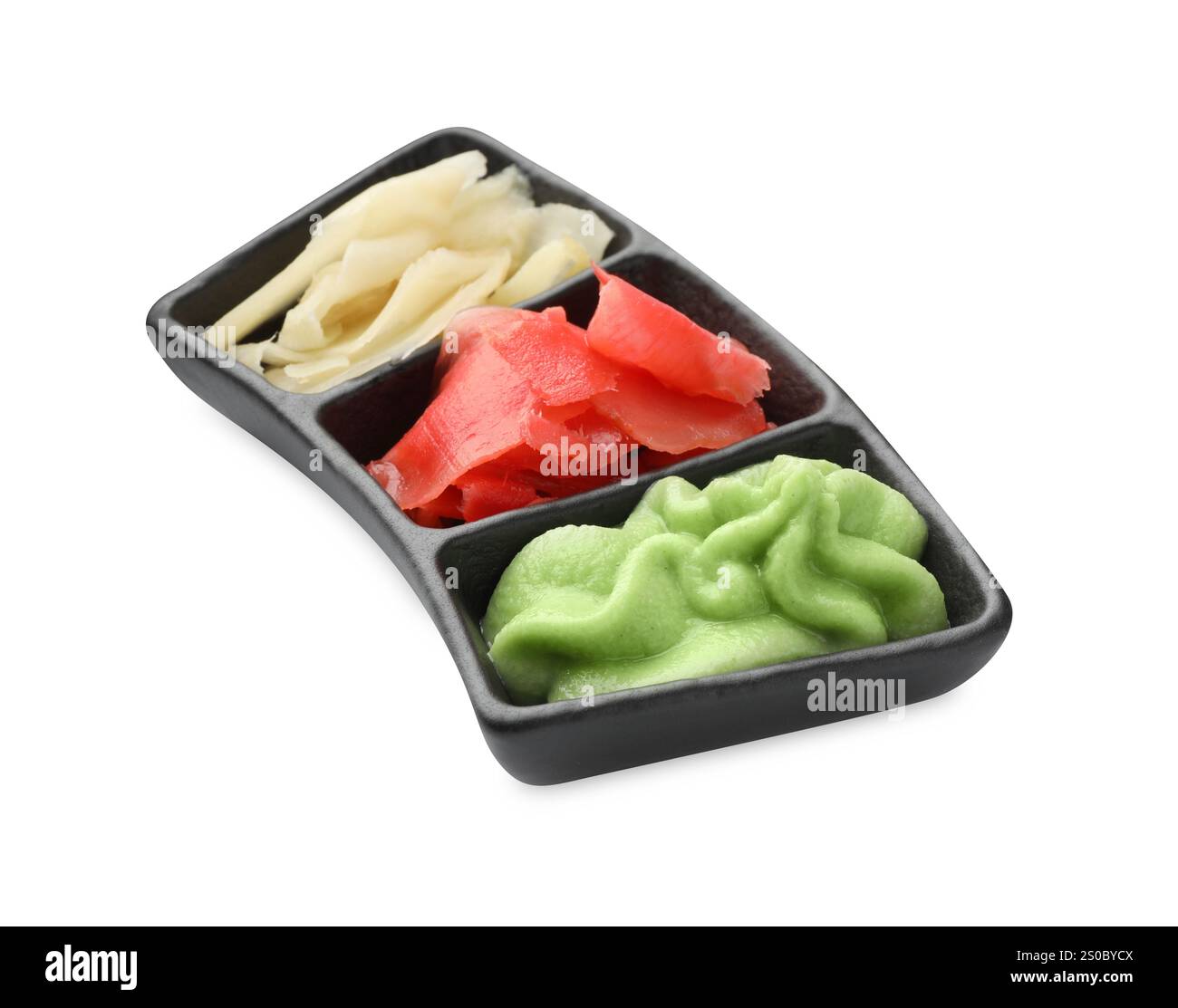 Hot wasabi paste and ginger isolated on white Stock Photo - Alamy