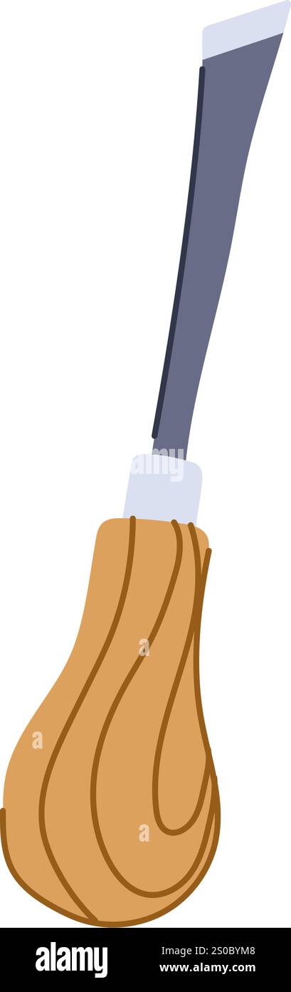 craft chisel carving cartoon vector illustration Stock Vector Image ...