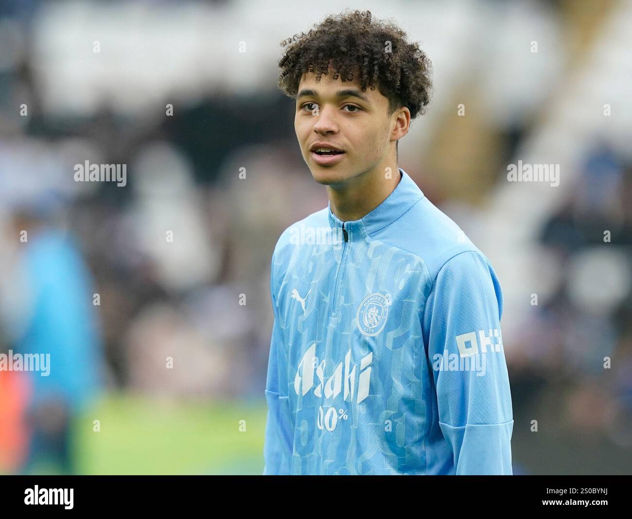 Manchester, England, 26th December 2024. Max Alleyne of Manchester City ...