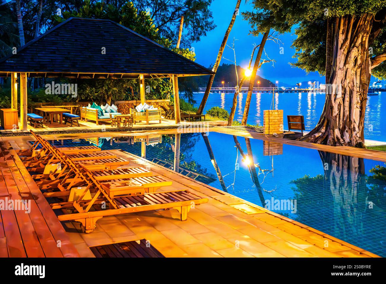 South Samui views with beach villas, in koh Samui, Thailand Stock Photo ...