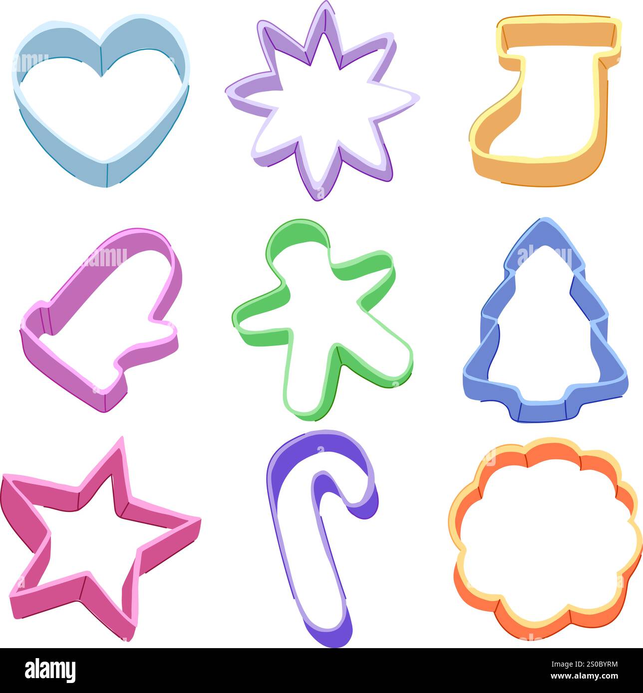 cookie cutter set cartoon vector illustration Stock Vector Image & Art ...