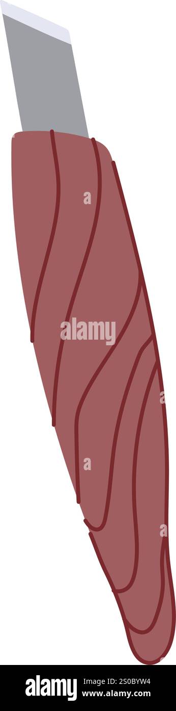 hand chisel carving cartoon vector illustration Stock Vector Image ...