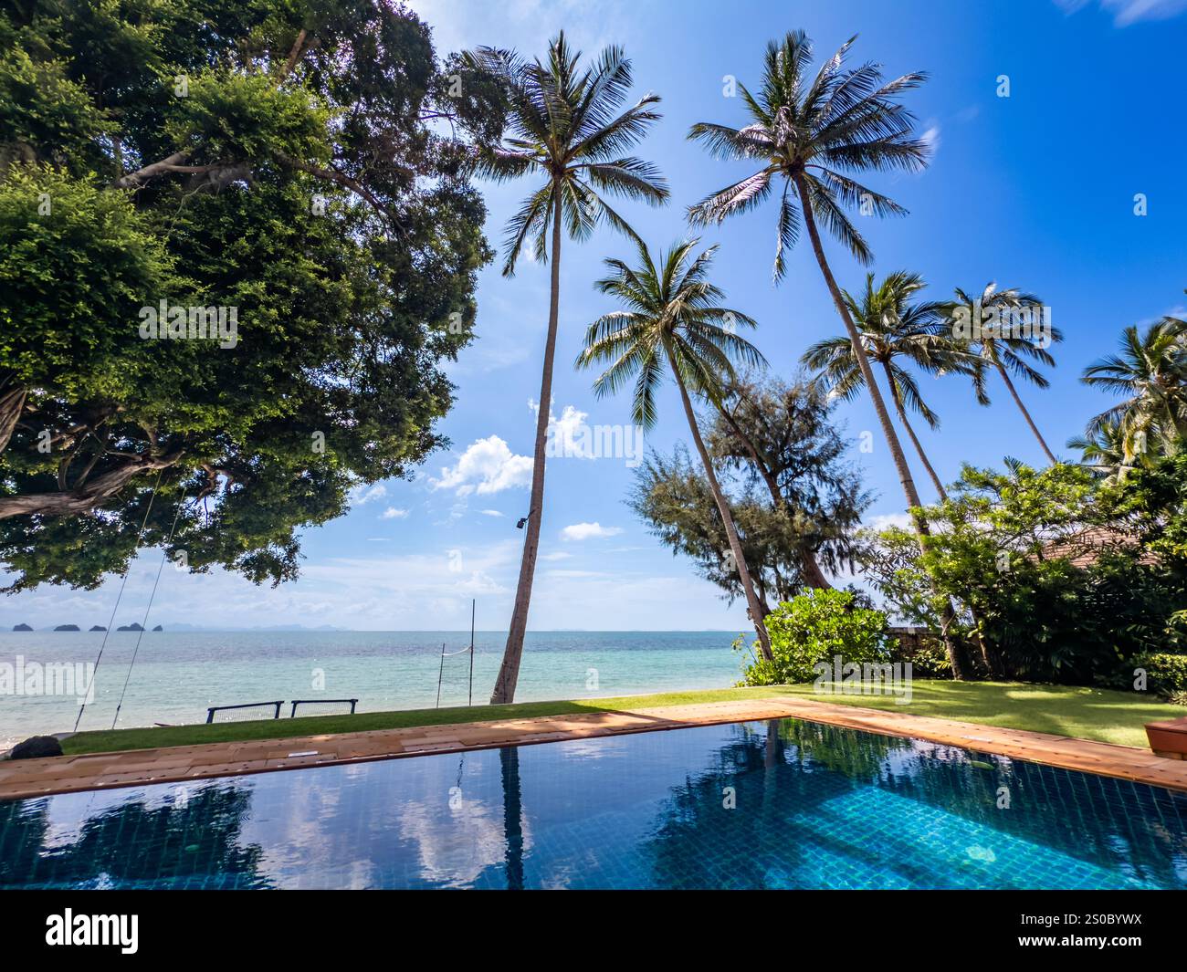 South Samui views with beach villas, in koh Samui, Thailand Stock Photo ...