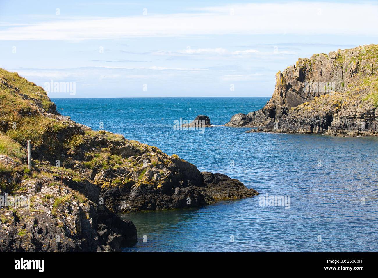 Coast near Abercastle at the Pembrokeshire Coast Path in Wales Stock ...