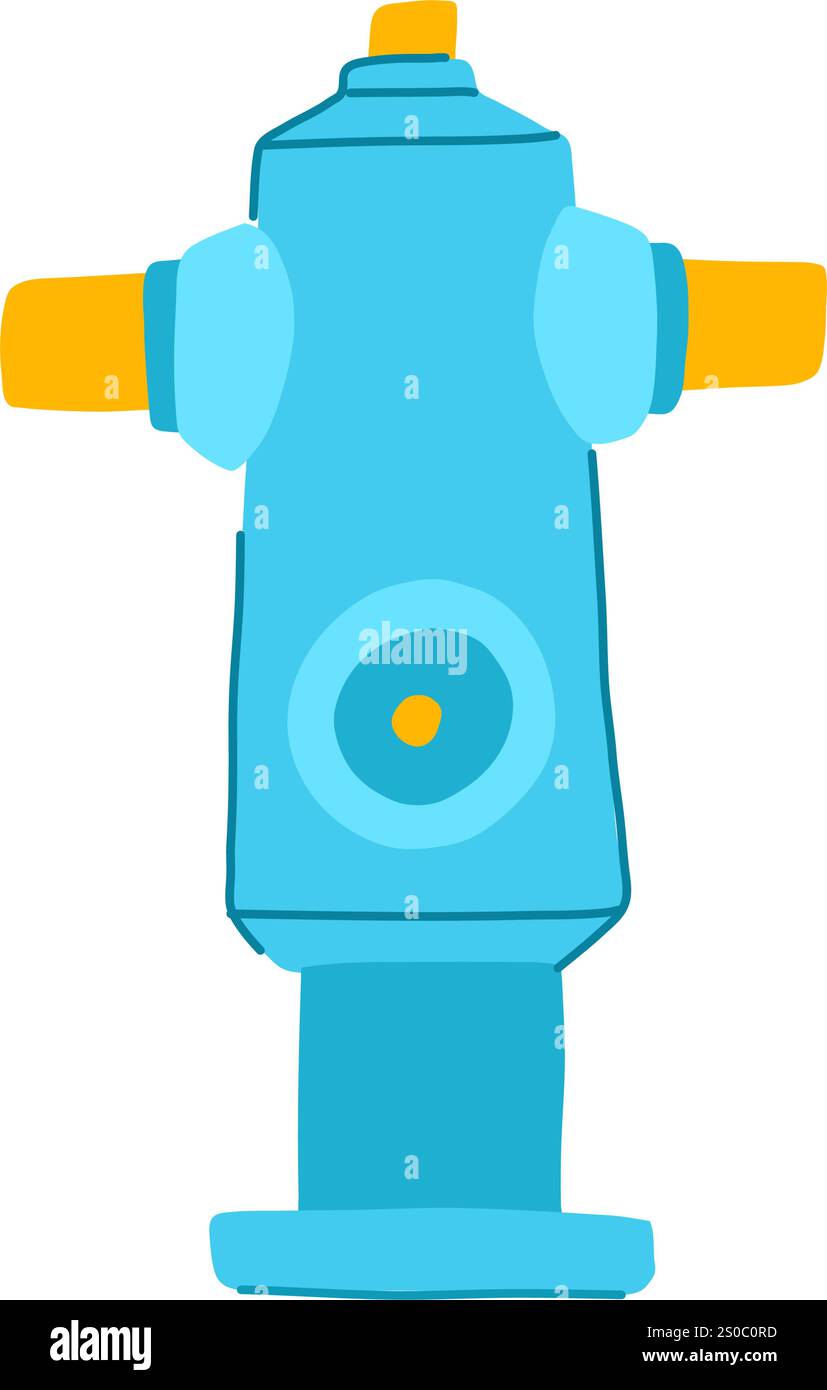 city fire hydrant cartoon. fighter extinguisher, pump connection ...