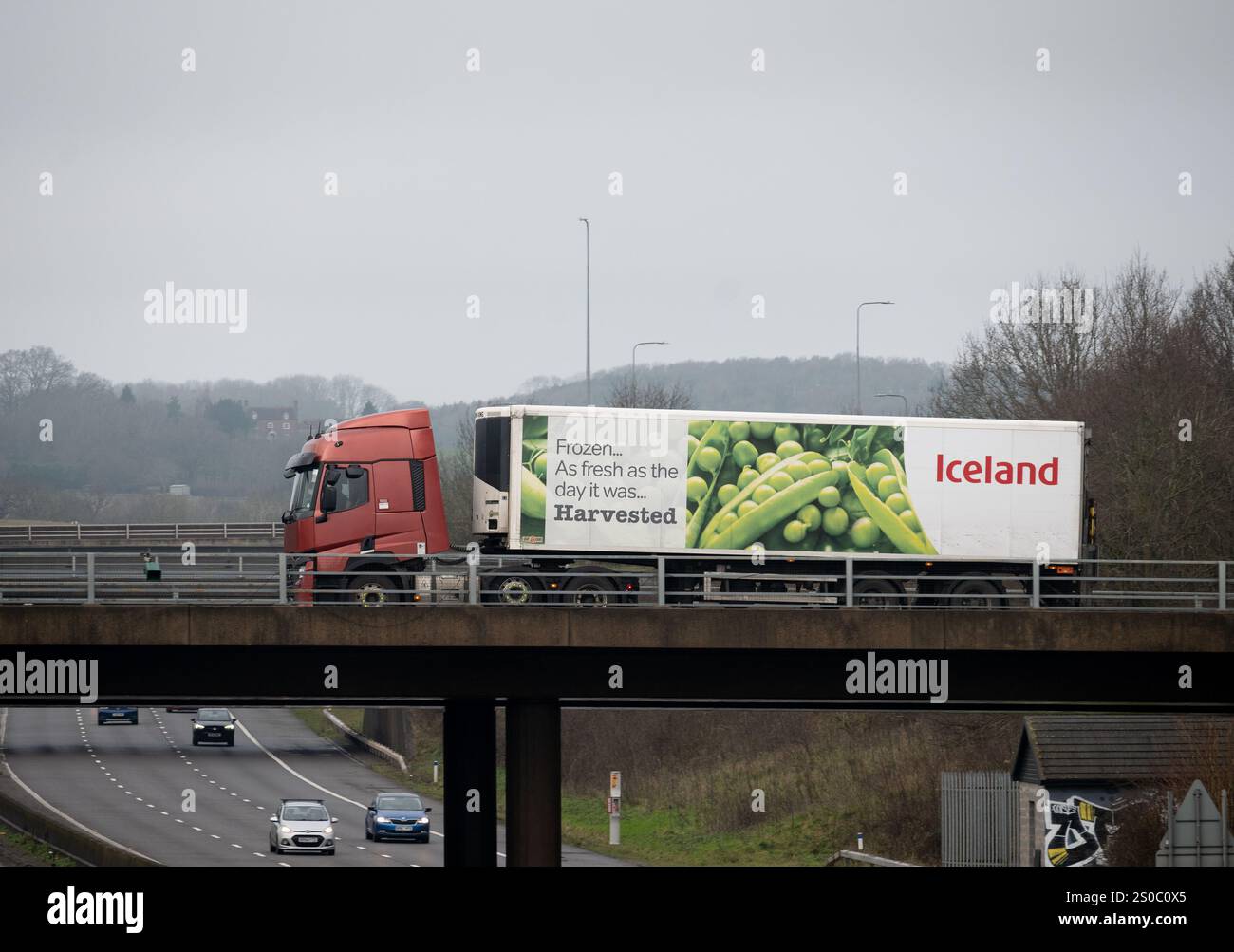 Iceland lorry at Longbridge Island, Warwick, Warwickshire, UK Stock ...