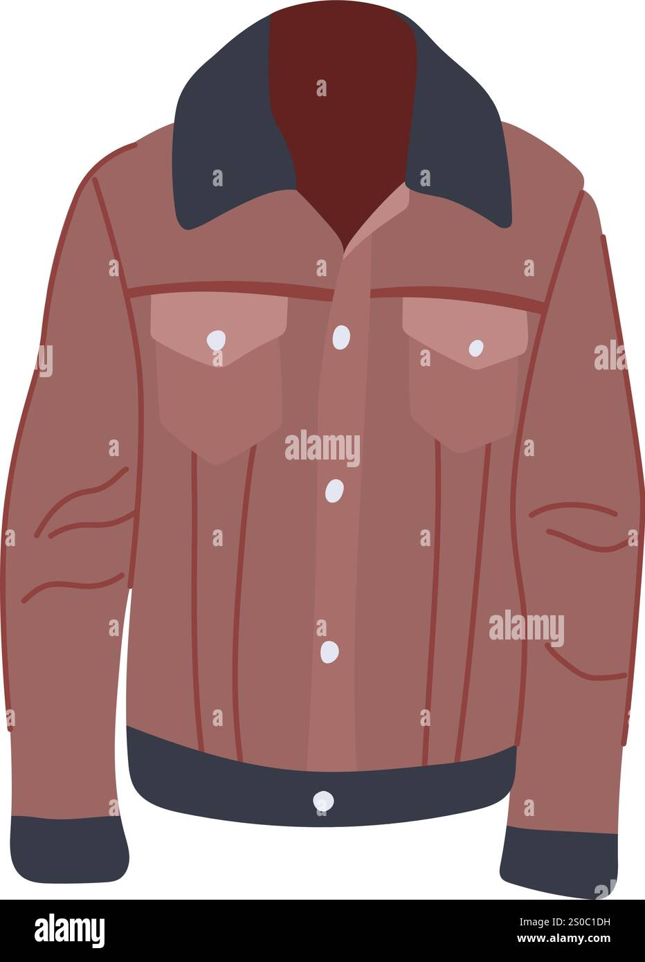 trendy leather jacket male cartoon vector illustration Stock Vector ...