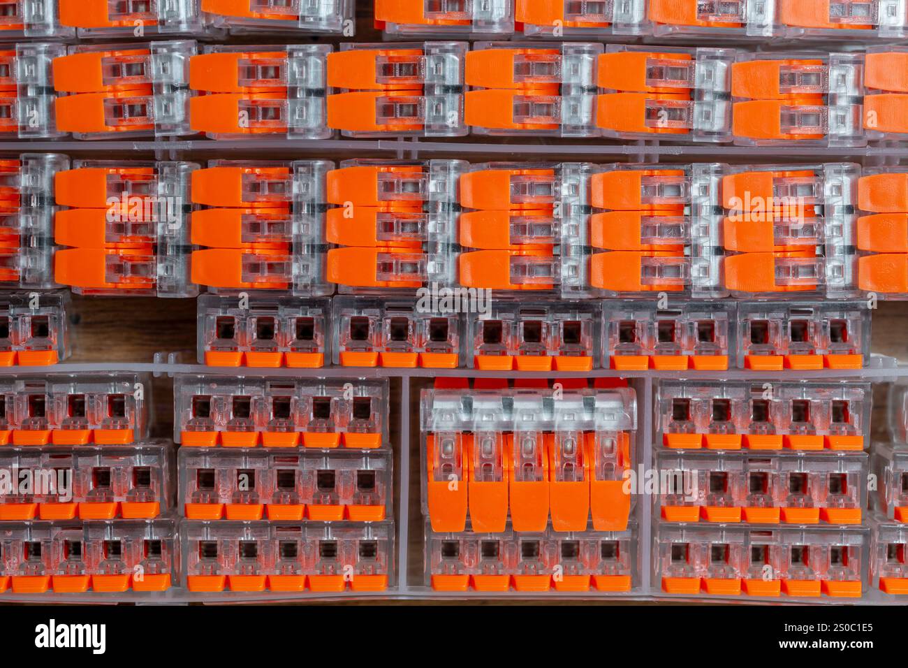 Plastic storage box for different types of electrical wire connectors ...