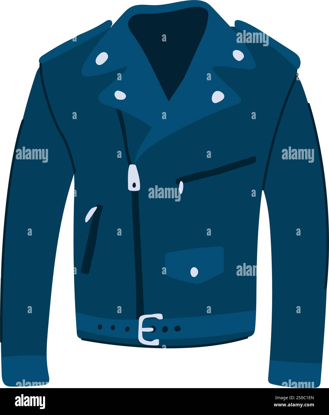 stylish leather jacket male cartoon vector illustration Stock Vector ...