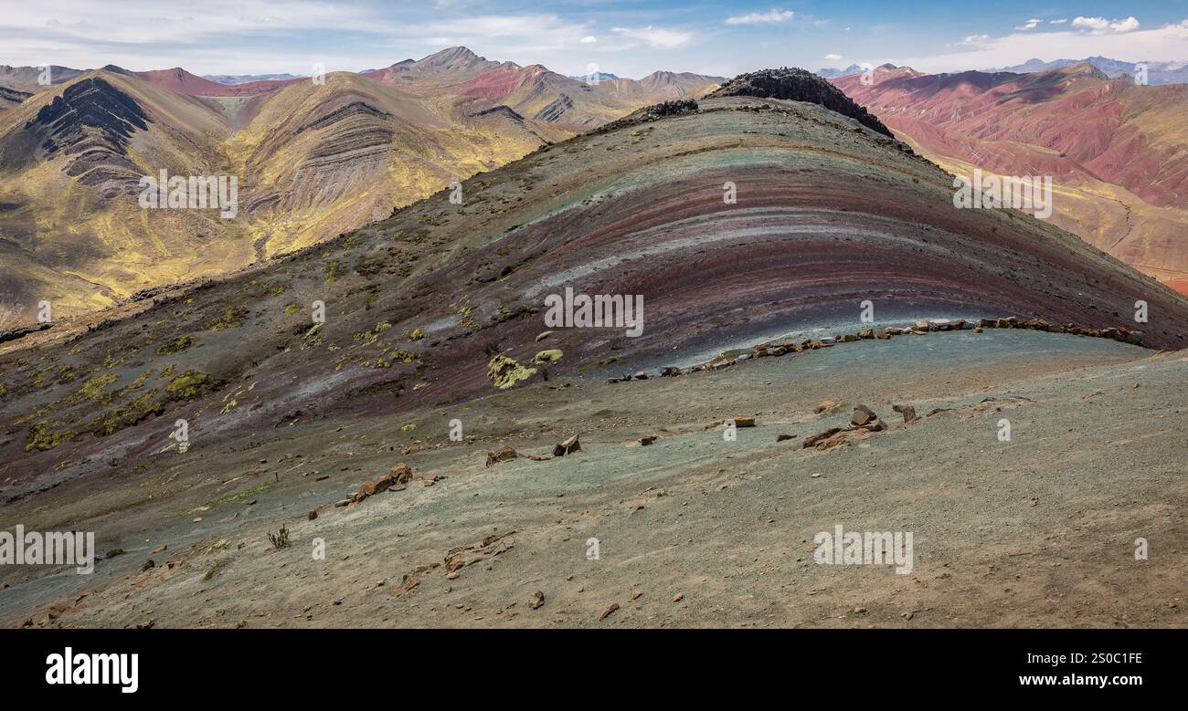 The Palcoyo Mountains in Peru otherwise called the Rainbow Mountains ...