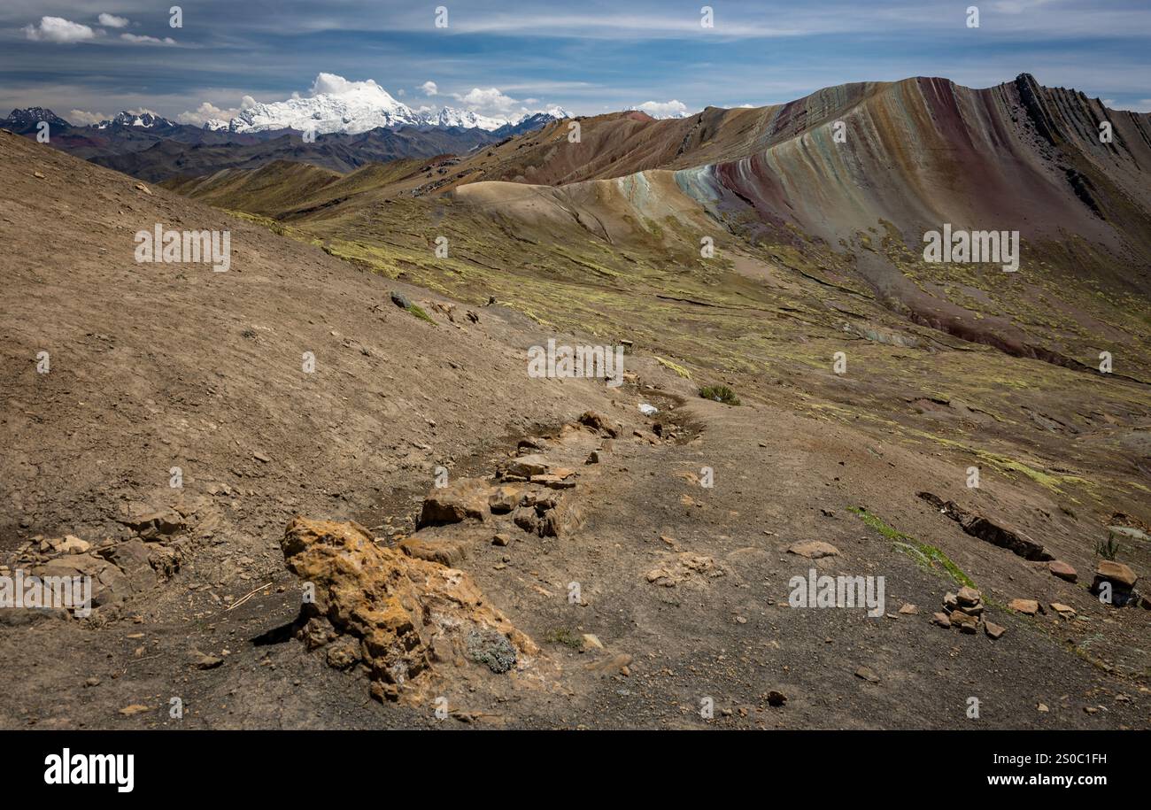 The Palcoyo Mountains in Peru otherwise called the Rainbow Mountains ...