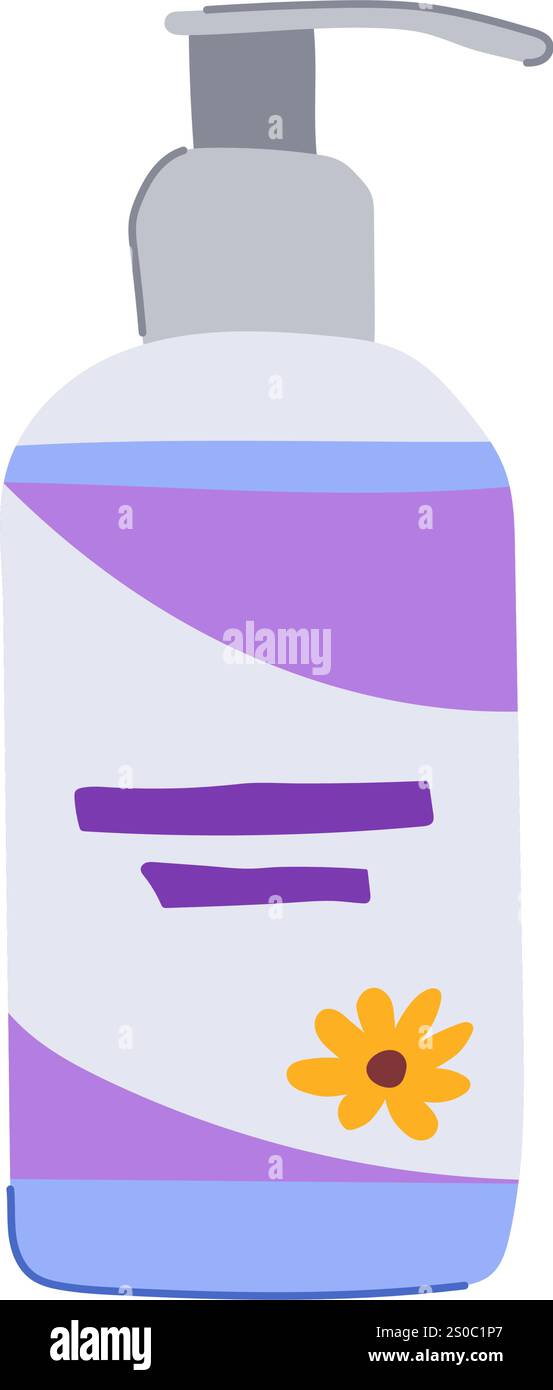 nourishing lotion baby cartoon vector illustration Stock Vector Image ...