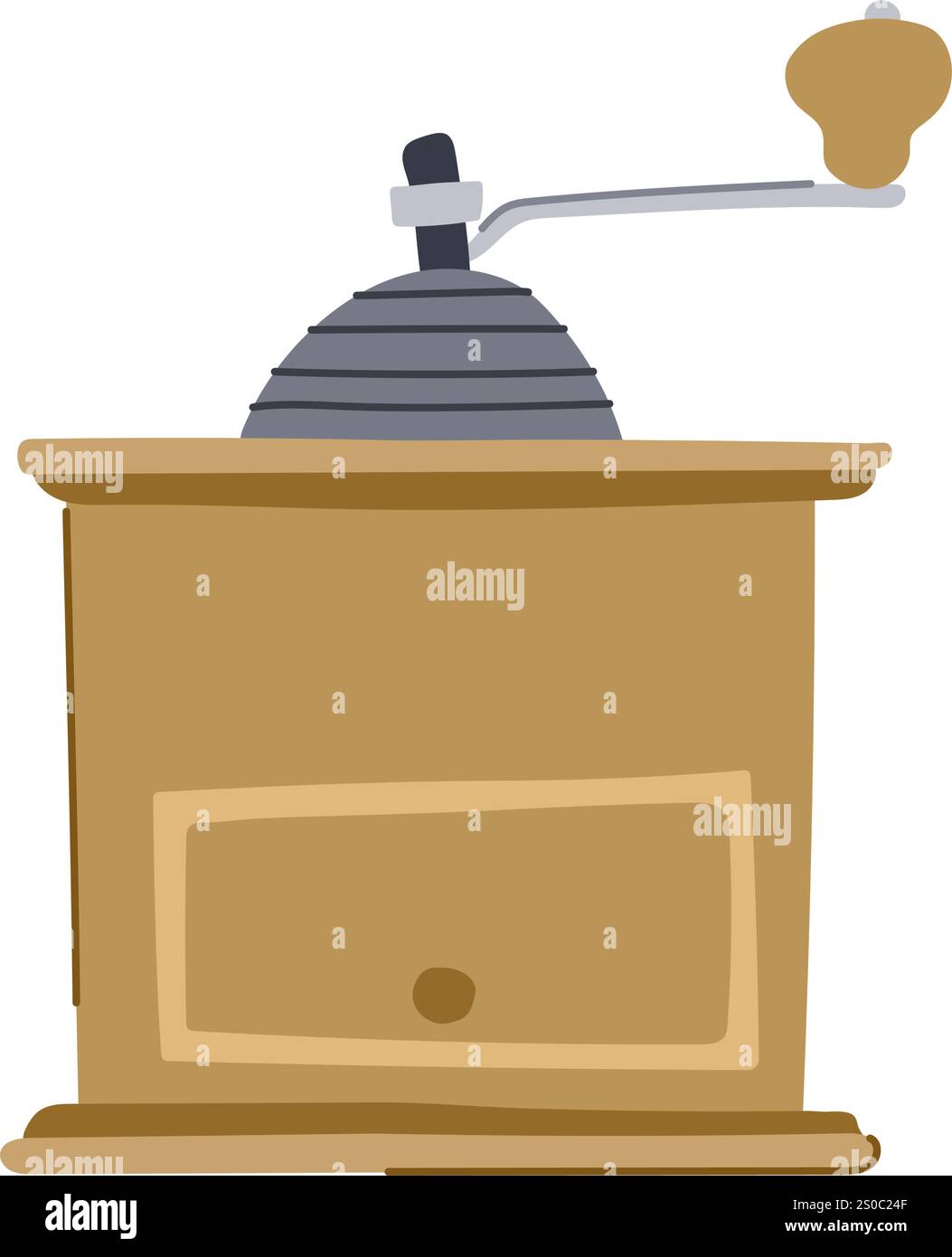 vintage manual coffee grinder cartoon vector illustration Stock Vector ...