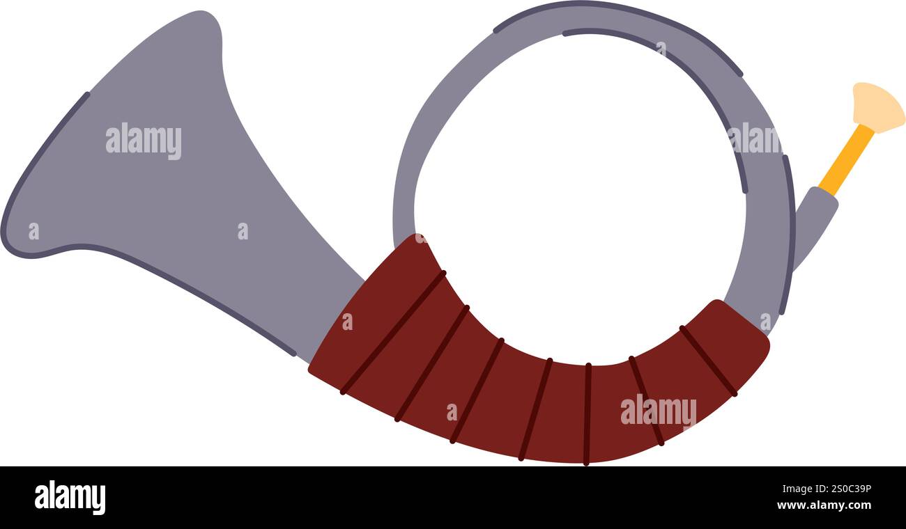 brass post horn cartoon vector illustration Stock Vector Image & Art ...