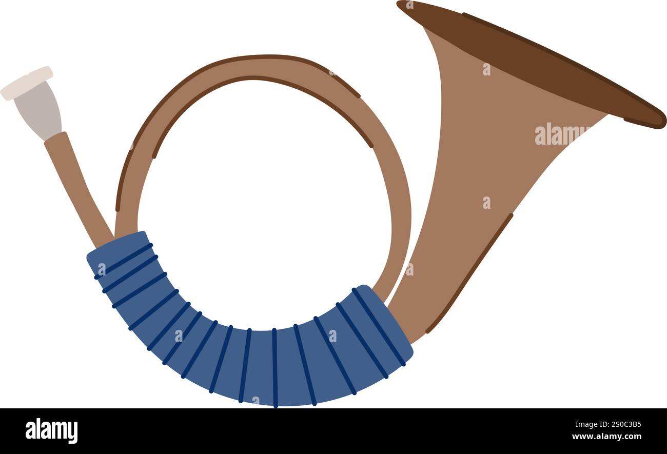 instrument post horn cartoon vector illustration Stock Vector Image ...