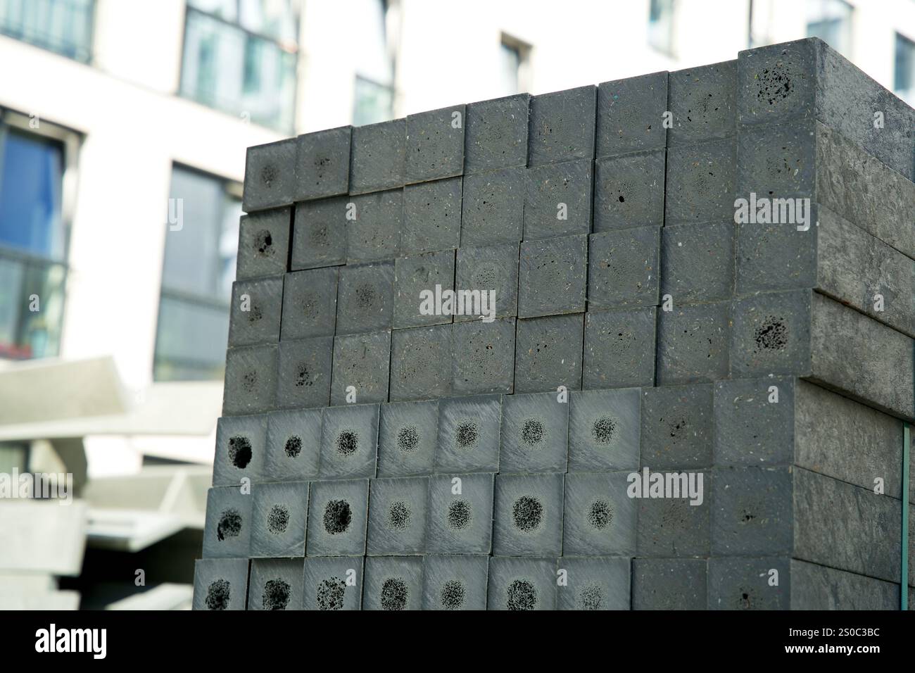 Building material made from recycled plastic waste. Circular and ...