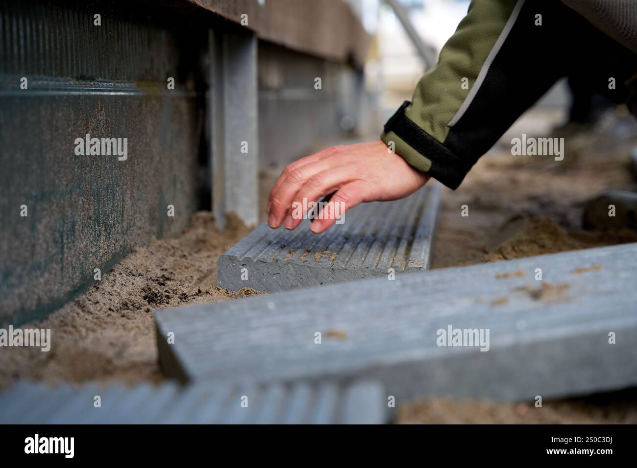 Building material made from recycled plastic waste. Circular and ...