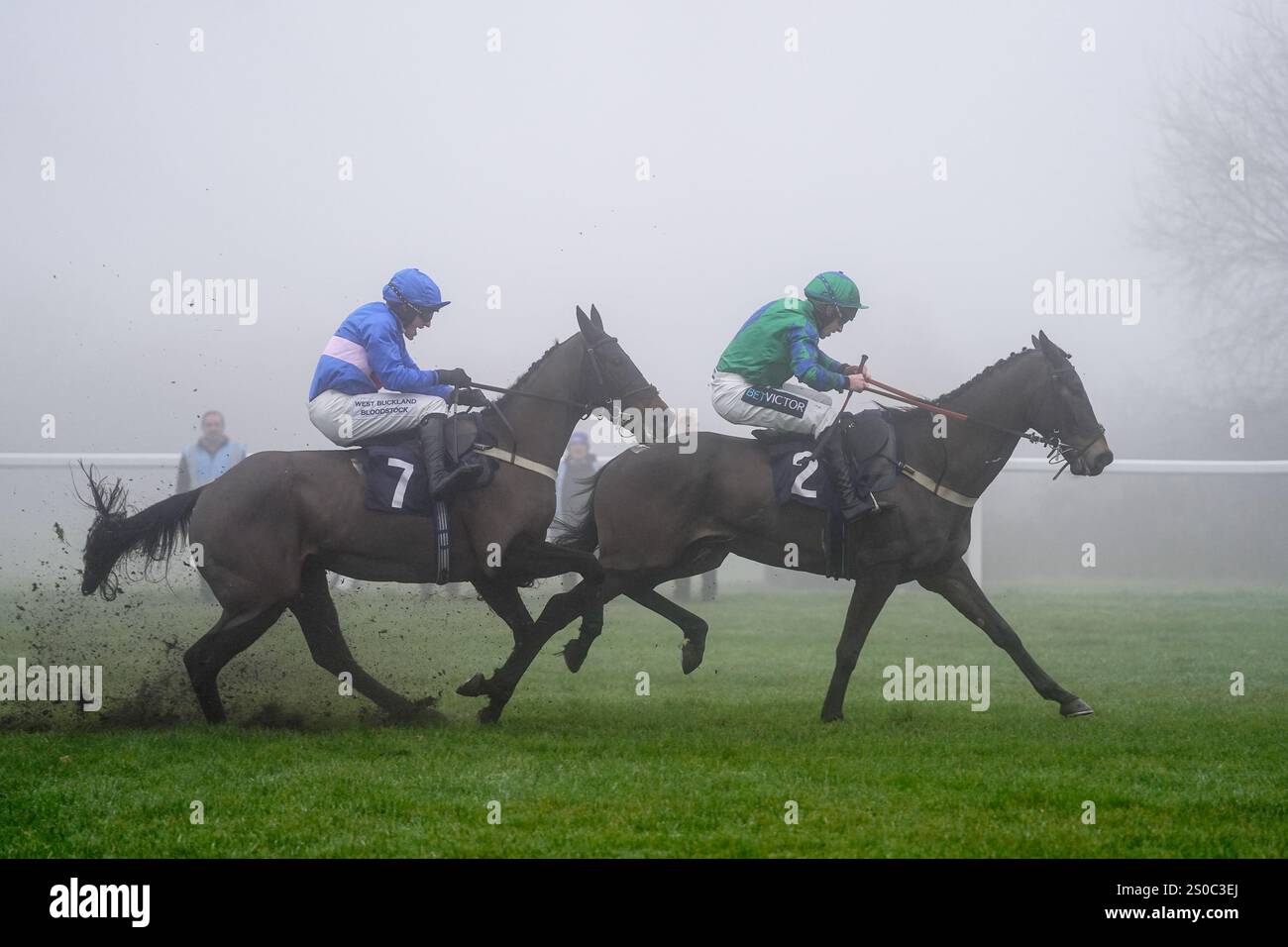 Julius Des Pictons ridden by Gavin Sheehan (right) on their way to ...
