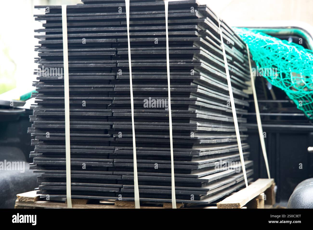 Building material made from recycled plastic waste. Circular and ...