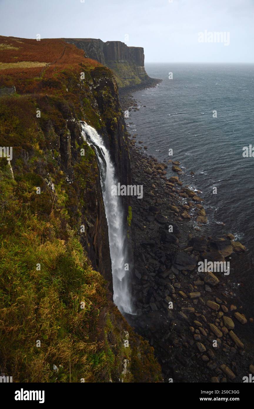Kilt rock waterfall isle of Skye Stock Photo - Alamy