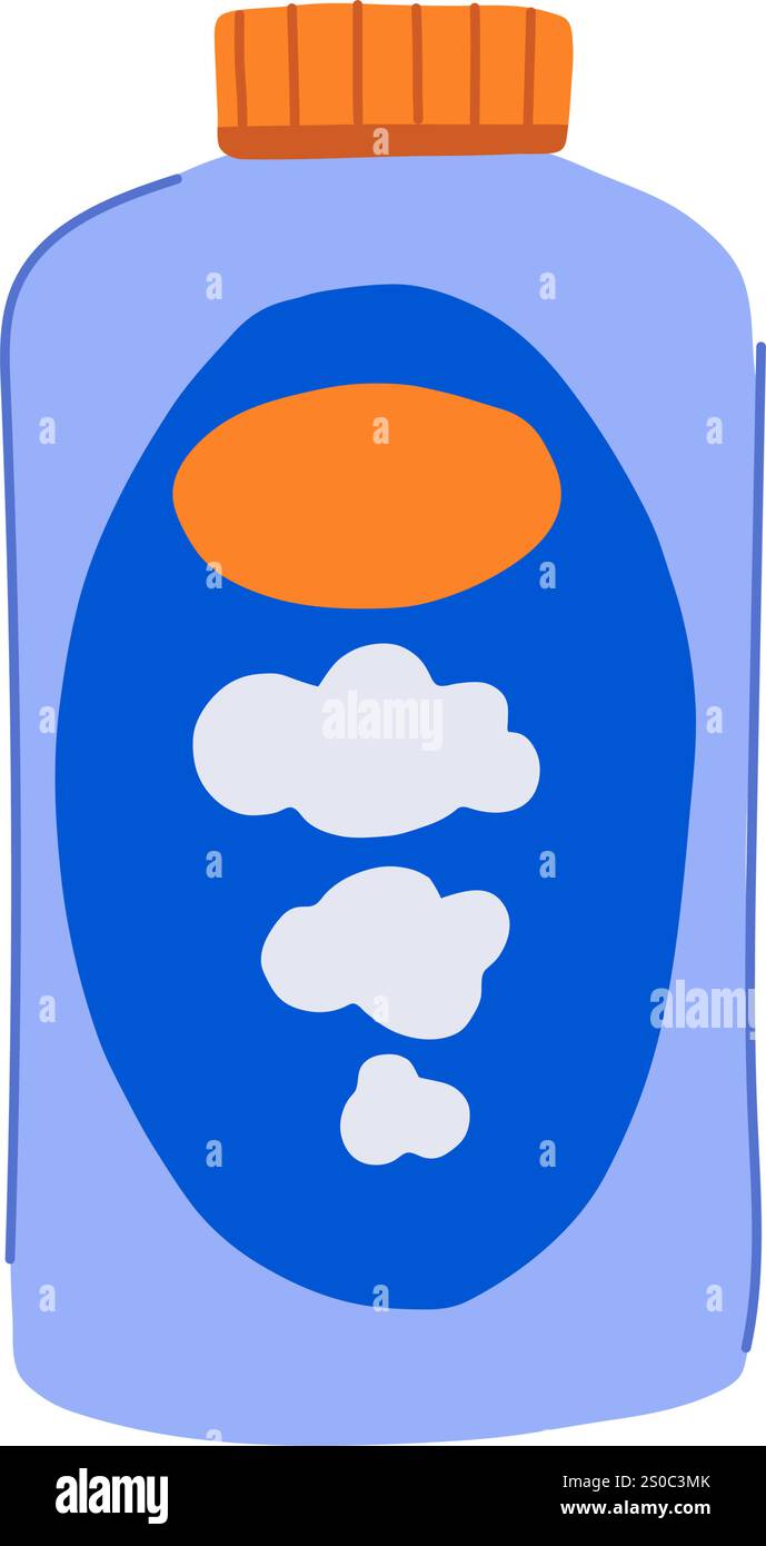 pacifier powder baby cartoon vector illustration Stock Vector Image ...