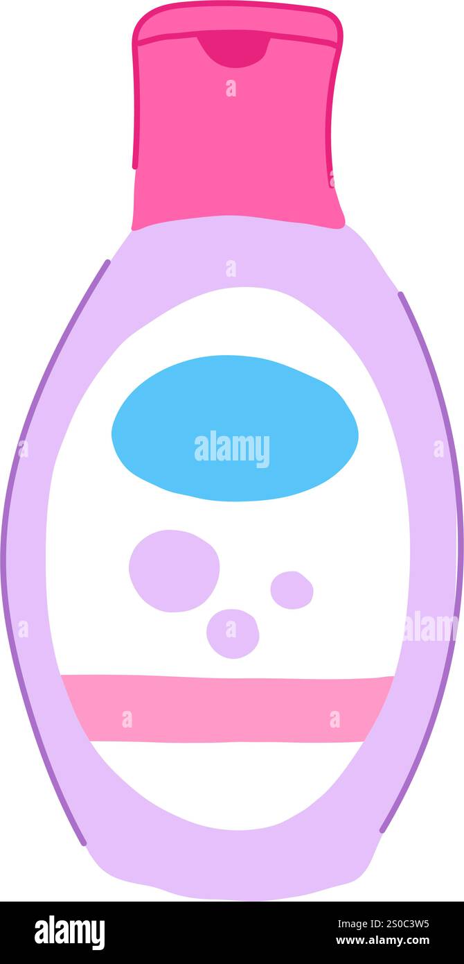 natural shampoo baby cartoon vector illustration Stock Vector Image ...