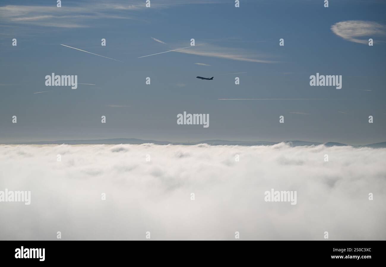 27 December 2024, Hesse, Frankfurt/Main: After taking off from ...
