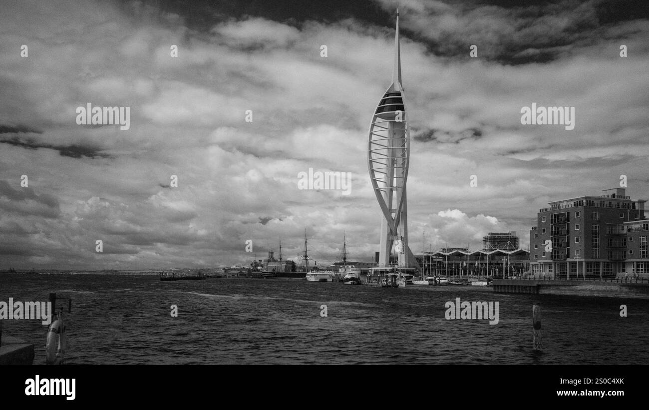 Portsmouth, UK - May 30, 2024: IR View of Spinnaker Tower from Old ...