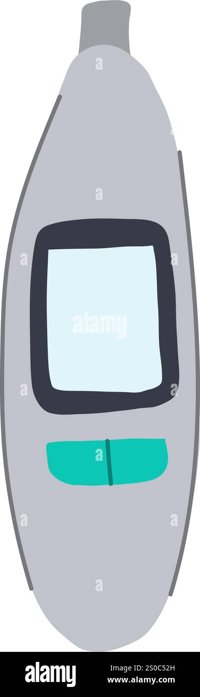 infrared thermometer baby cartoon vector illustration Stock Vector ...