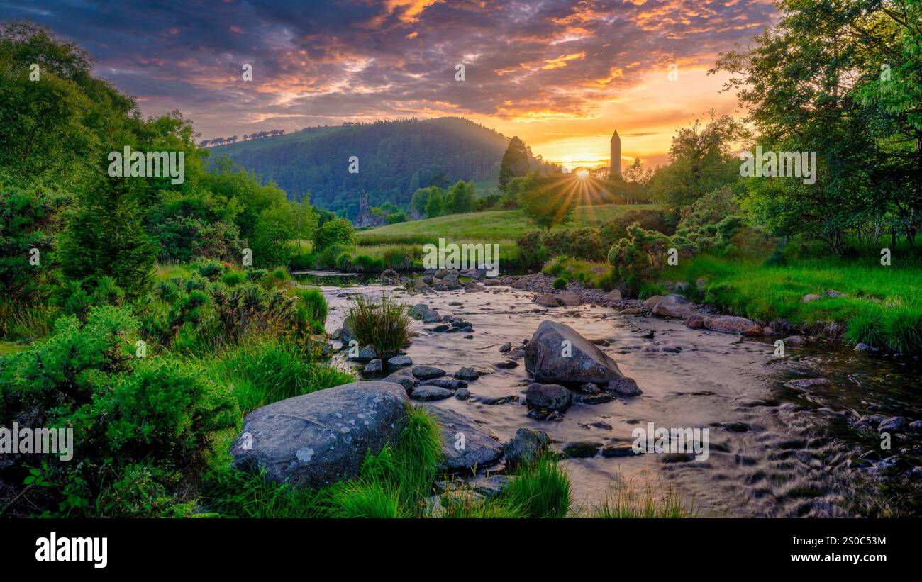 Glendalough, Ireland - June 23, 2024: The Monastic City of Glendalough ...