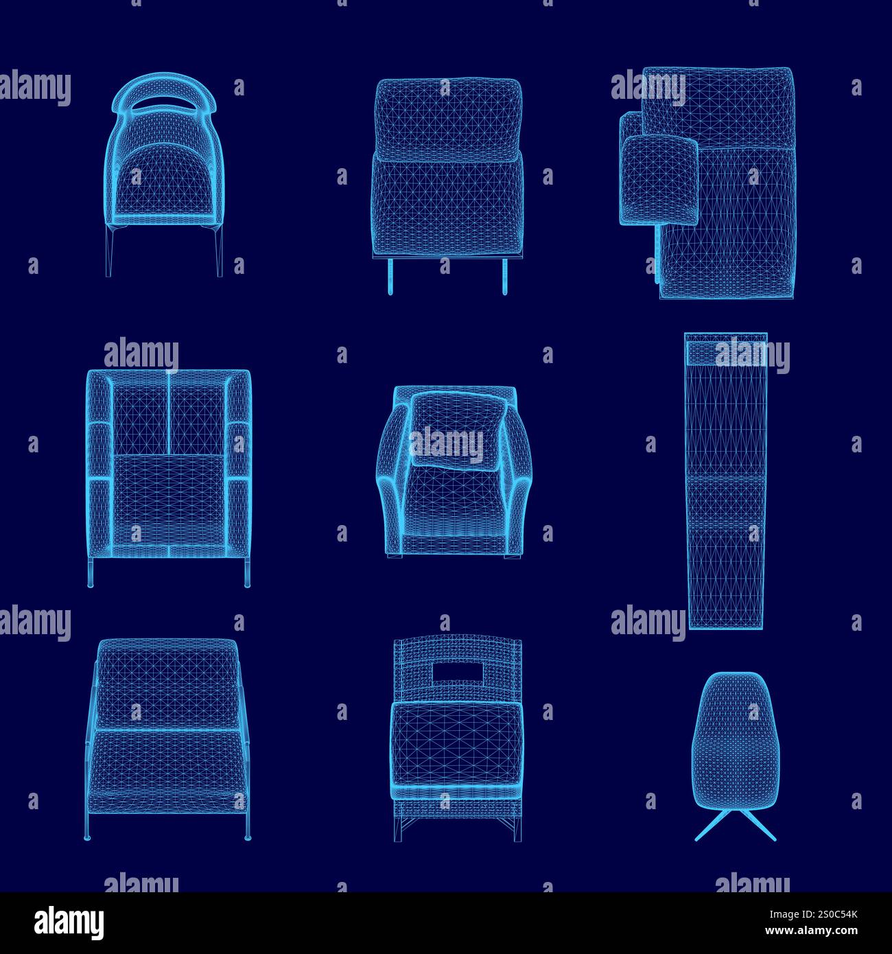 Old chairs with a pattern Stock Vector Images - Alamy