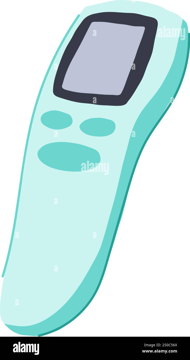 fever thermometer baby cartoon vector illustration Stock Vector Image ...