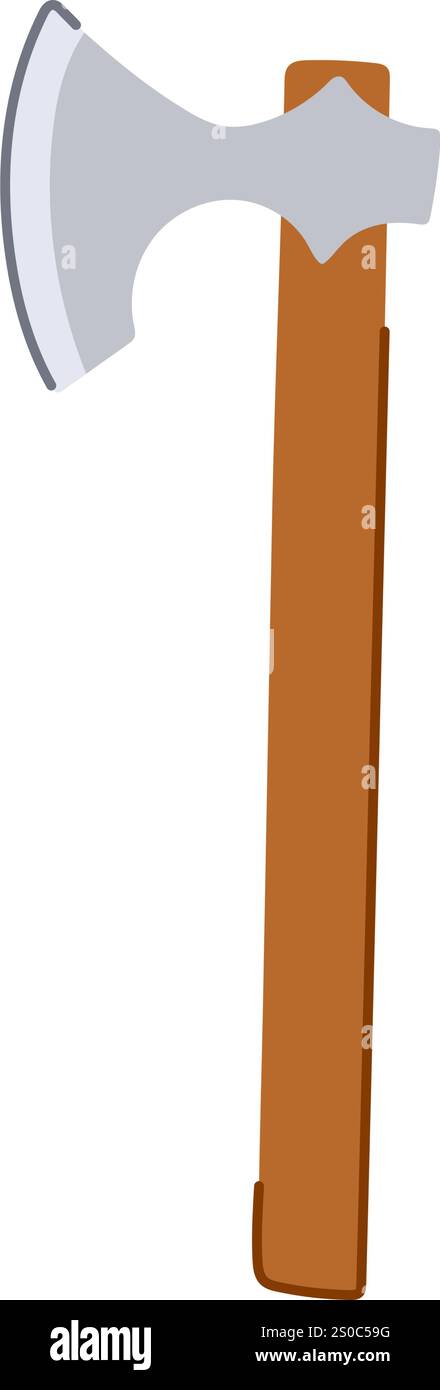 ship viking axe cartoon vector illustration Stock Vector Image & Art ...