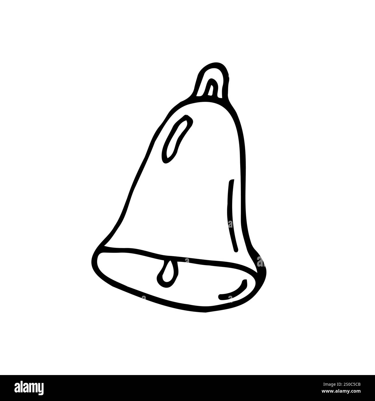 Hand bell line icon Black and White Stock Photos & Images - Alamy
