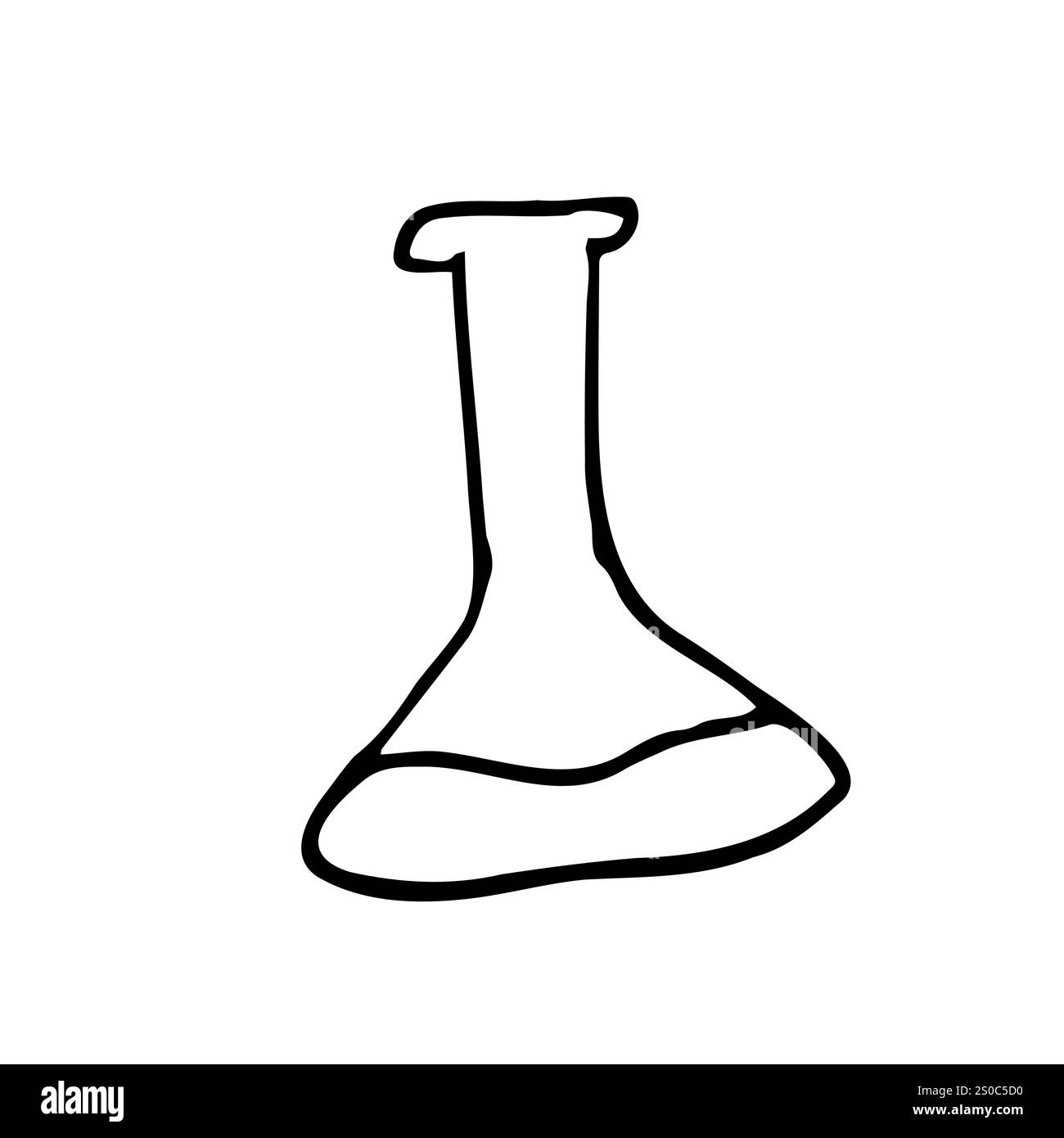 Erlenmeyer flask vector doodle. Conical flask icon Stock Vector Image ...