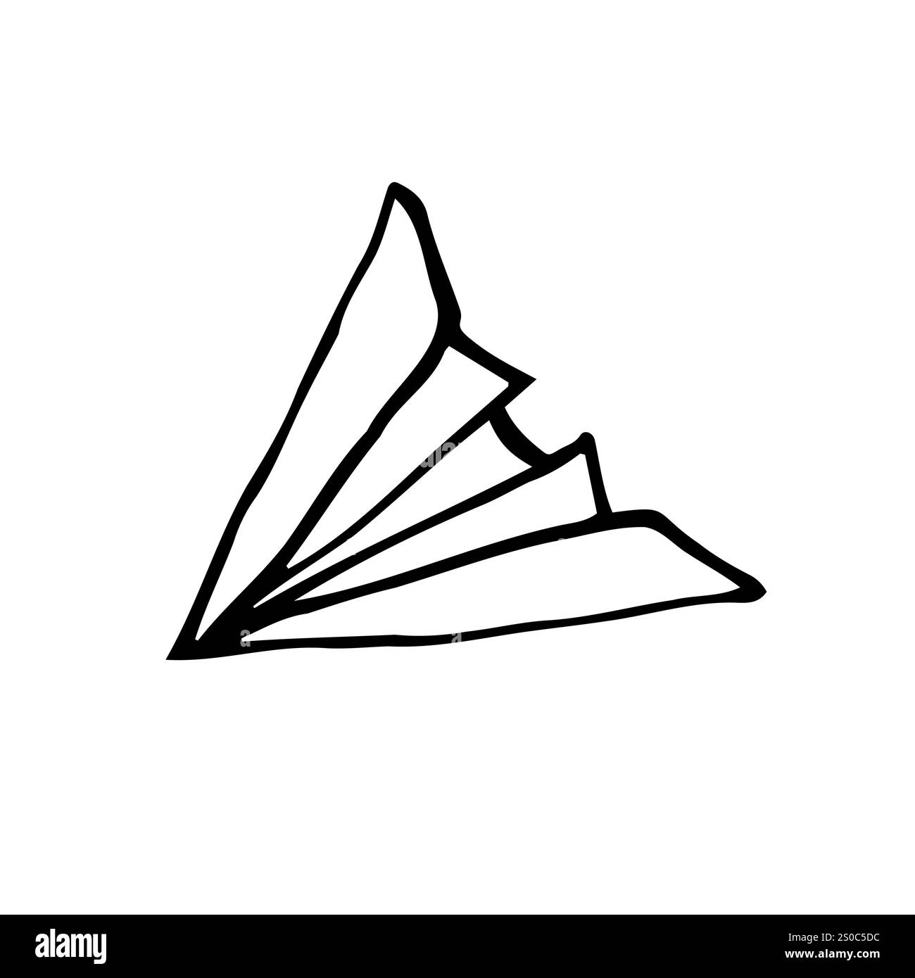 Vector doodle paper plane. Hand drawn simple illustration Stock Vector ...