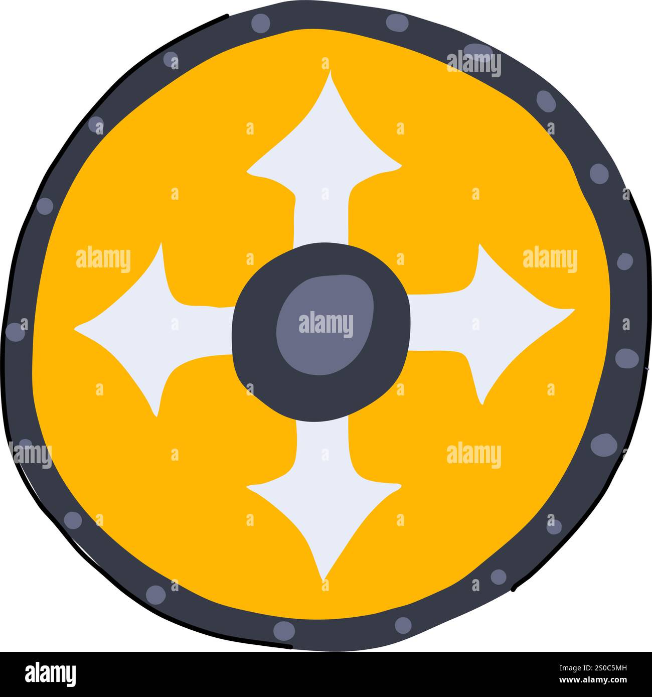 norse viking shield cartoon vector illustration Stock Vector Image ...