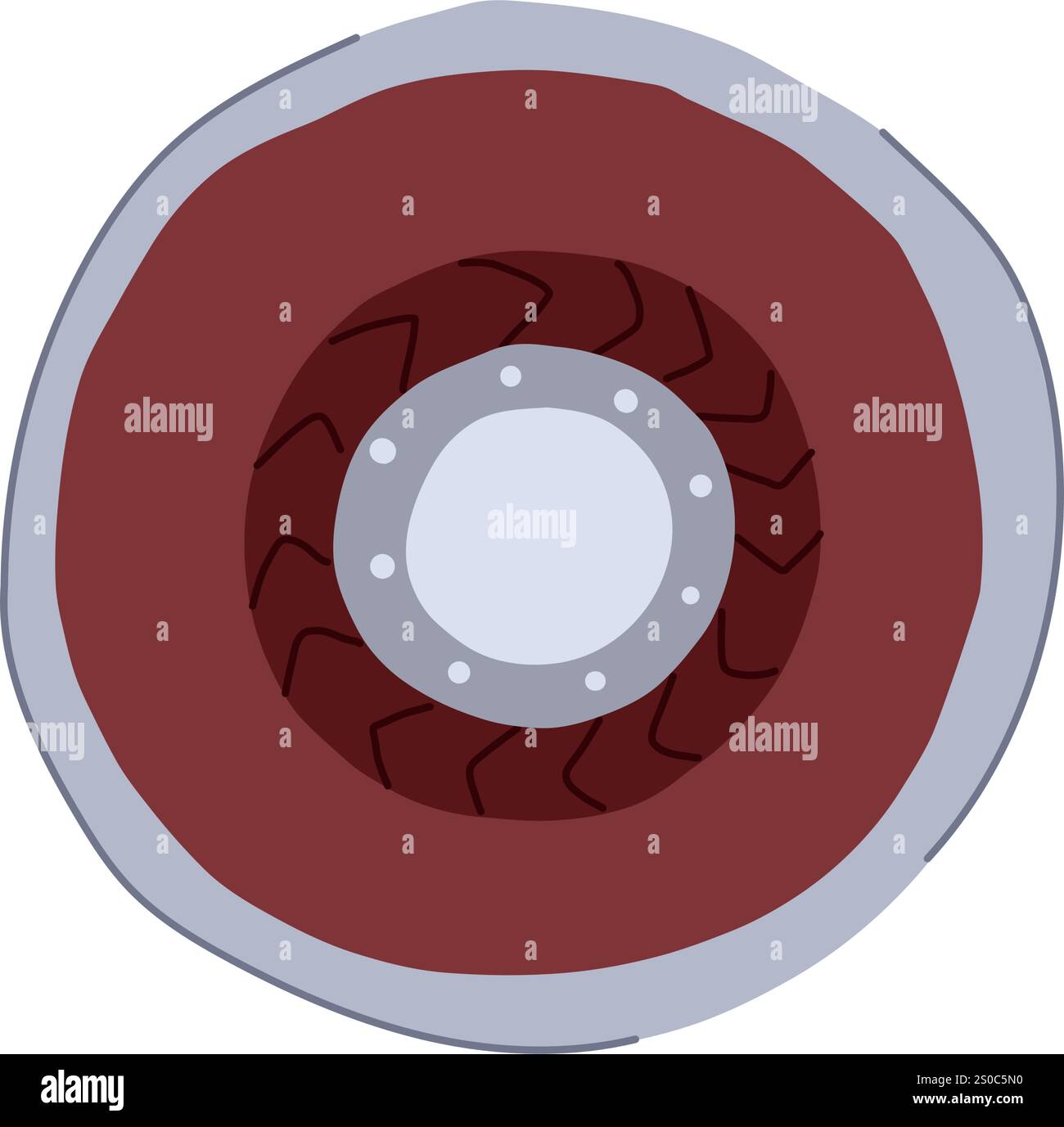 protection viking shield cartoon vector illustration Stock Vector Image ...