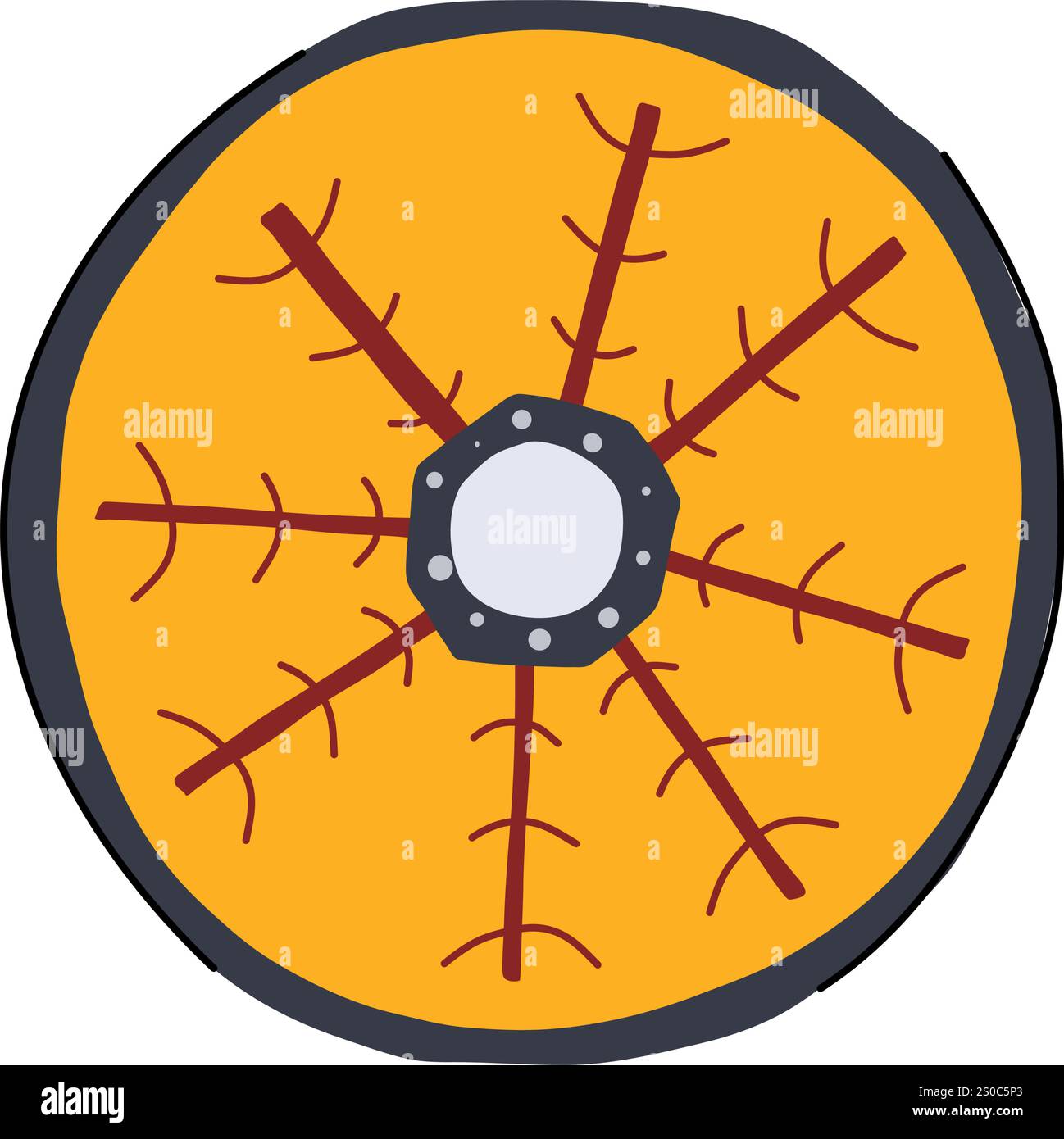 metal viking shield cartoon vector illustration Stock Vector Image ...