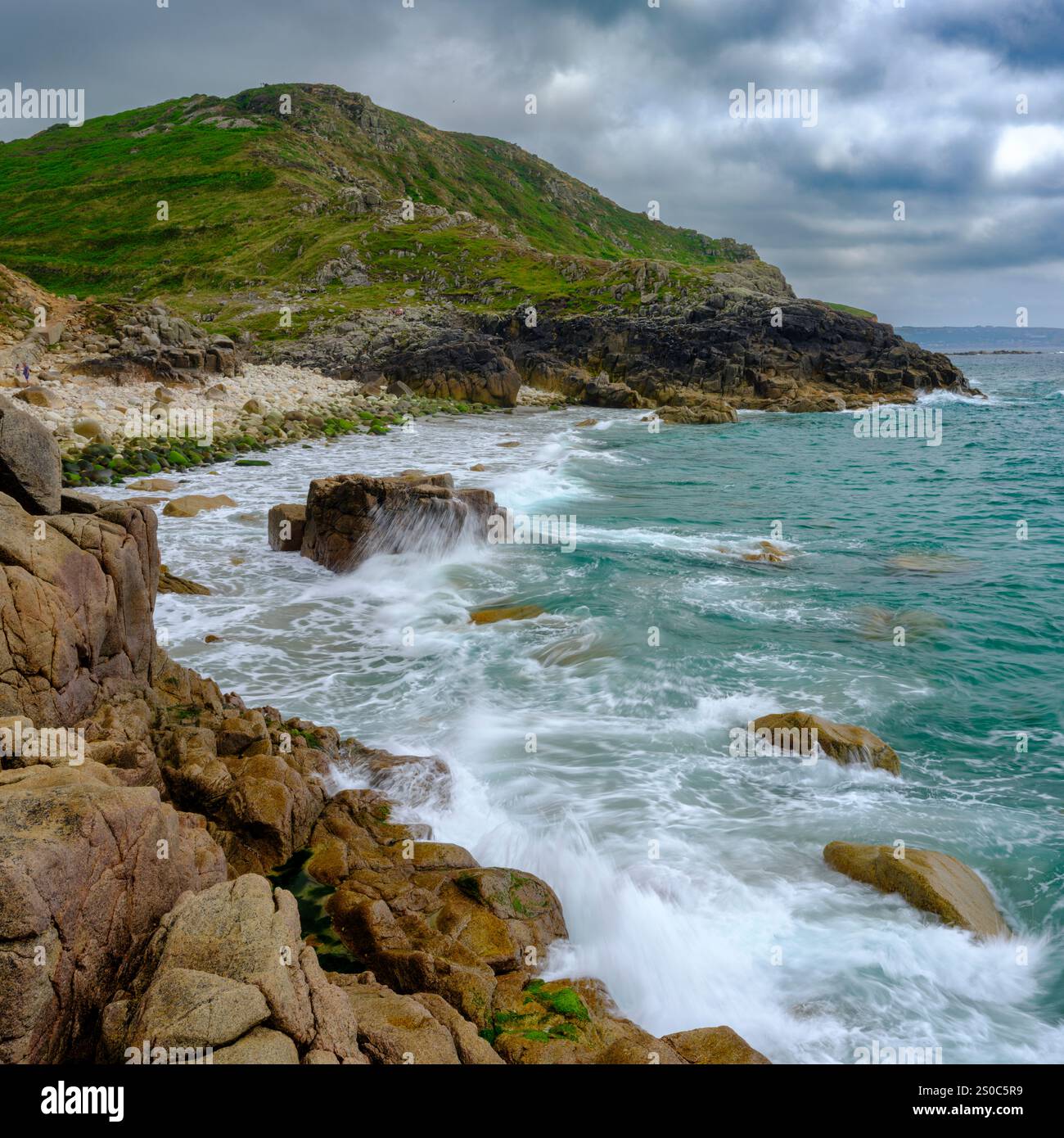 Land's End, UK - July 16, 2024: Porth Nanven, Cornwall Stock Photo - Alamy