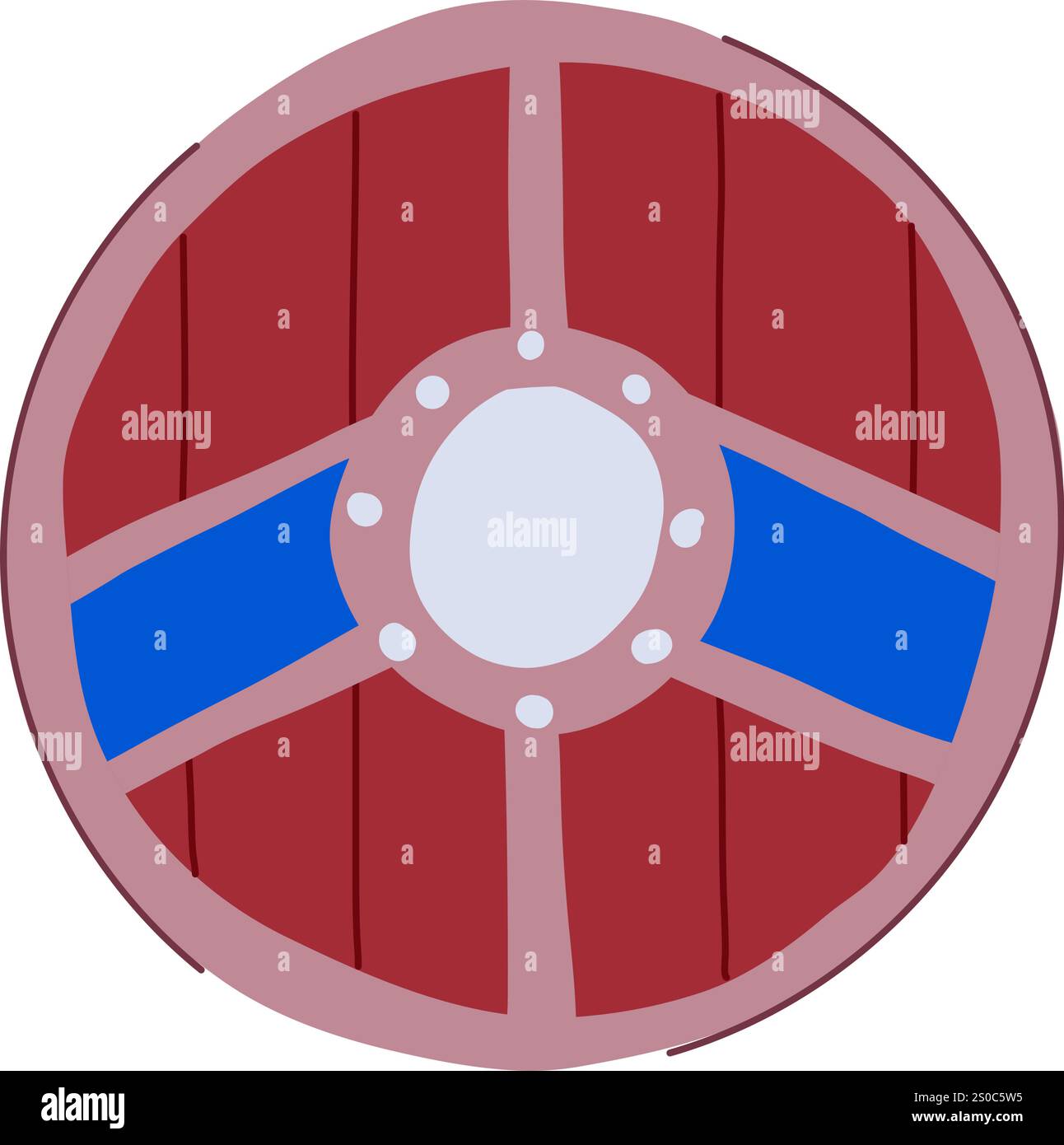 defense viking shield cartoon vector illustration Stock Vector Image ...