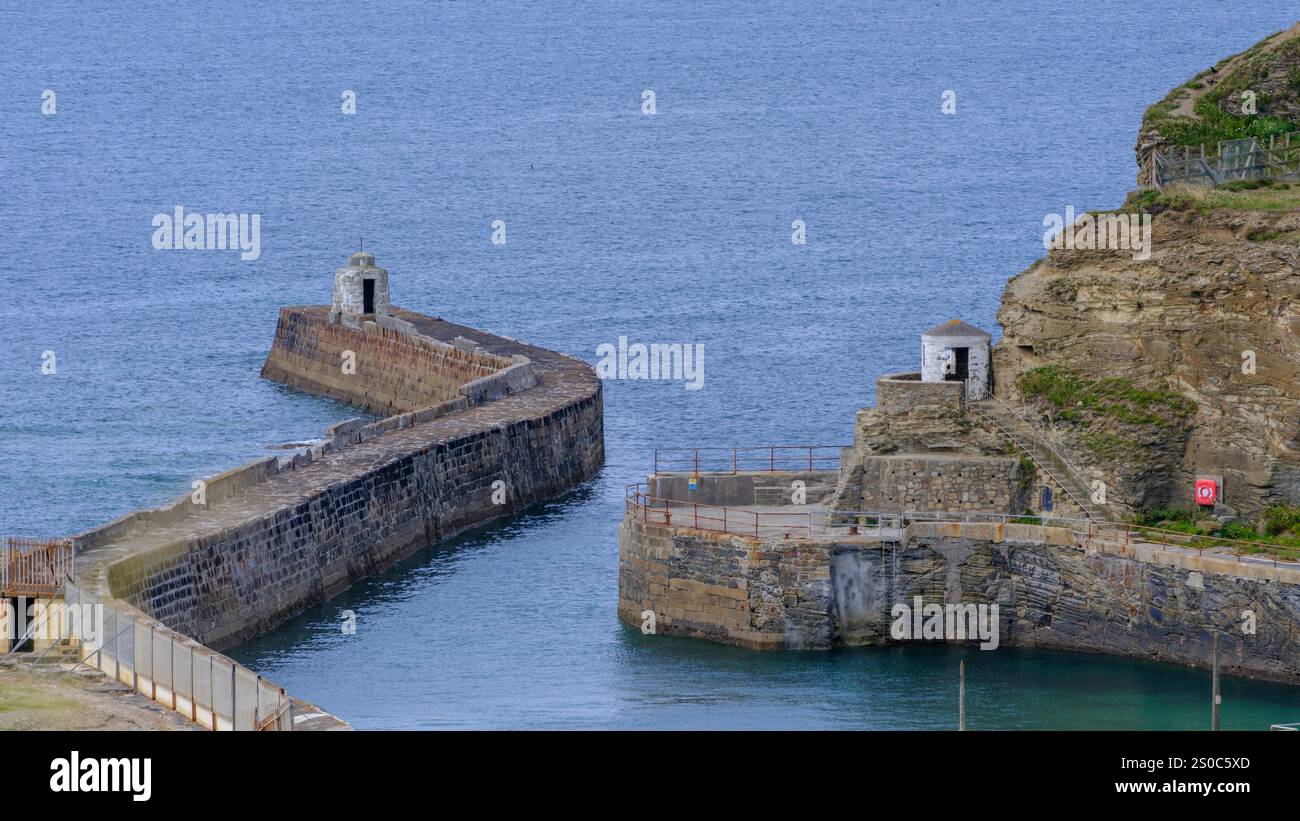 Portreath, UK - July 17, 2024: Views at Portreath, Cornwall Stock Photo ...