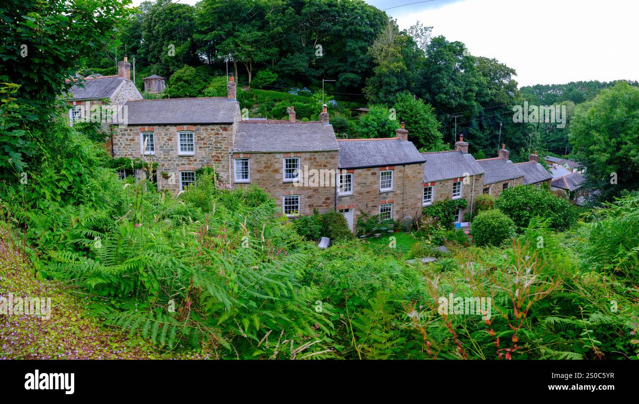 St Agnes, UK - July 17, 2024: Stippy Stappy Street in St Agnes, North ...