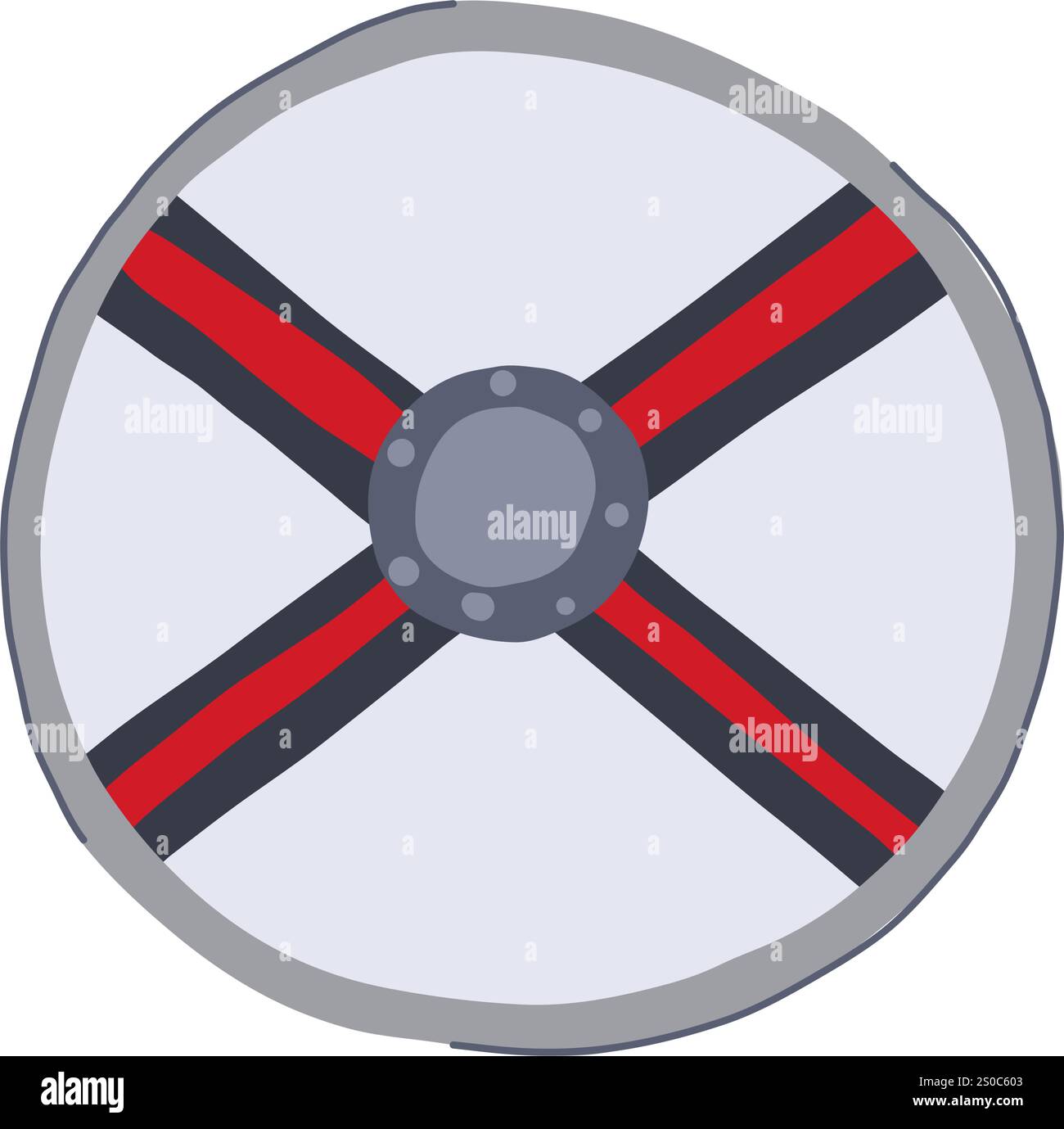 ancient viking shield cartoon vector illustration Stock Vector Image ...