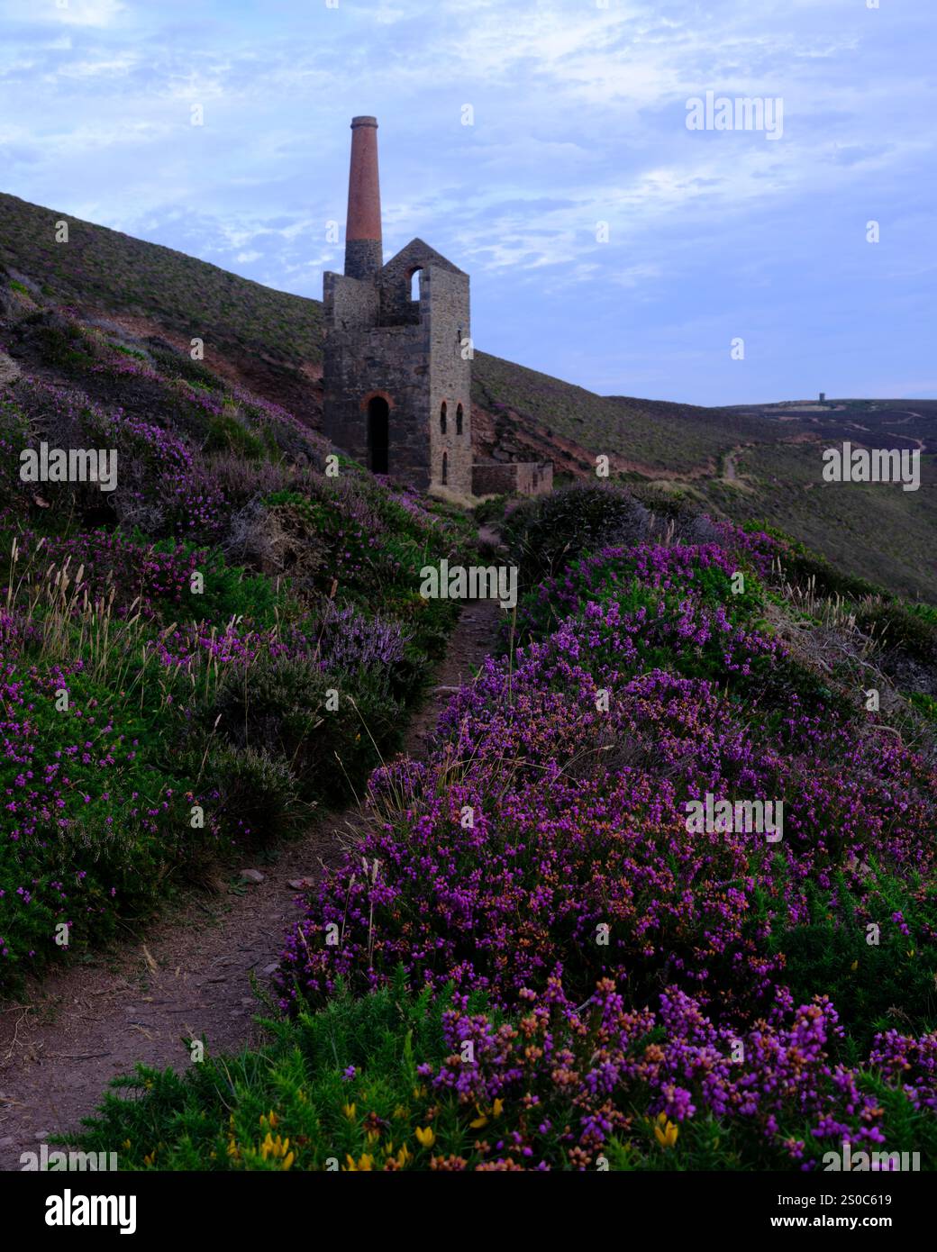 St Agnes, UK - July 17, 2024: Sunset at Wheel Coates, North Cornwall ...