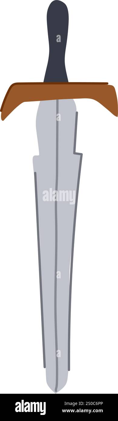 conquer viking sword cartoon vector illustration Stock Vector Image ...