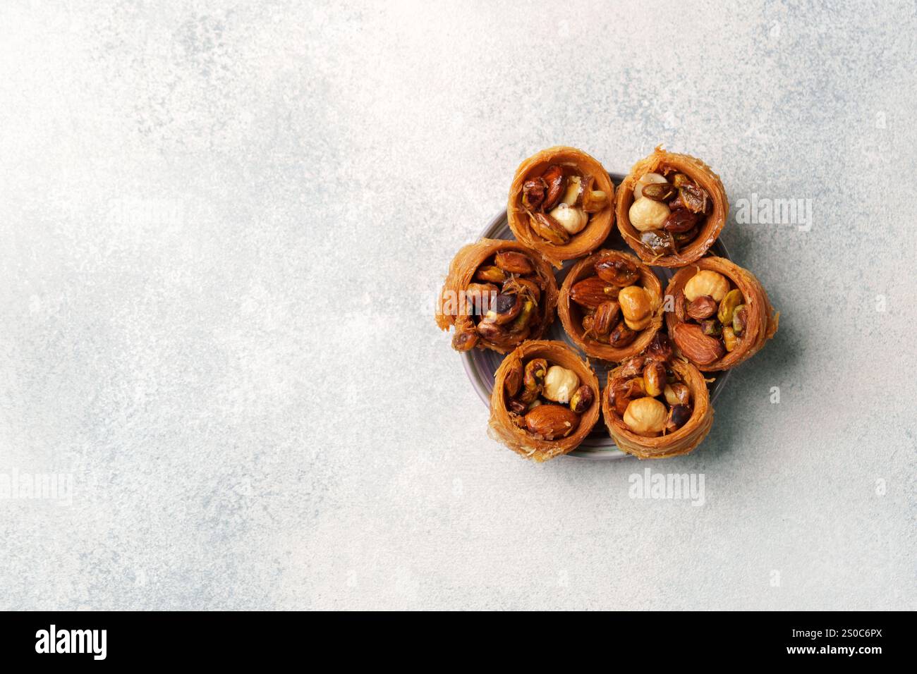 Delicious dessert featuring six traditional sweet rolls filled with ...