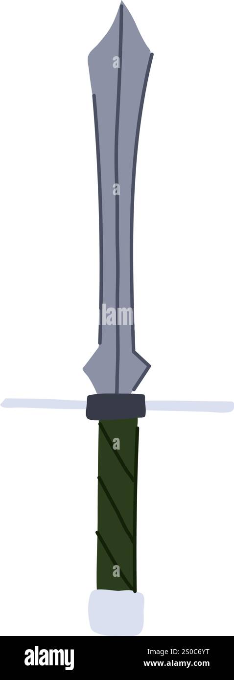 ship viking sword cartoon vector illustration Stock Vector Image & Art ...